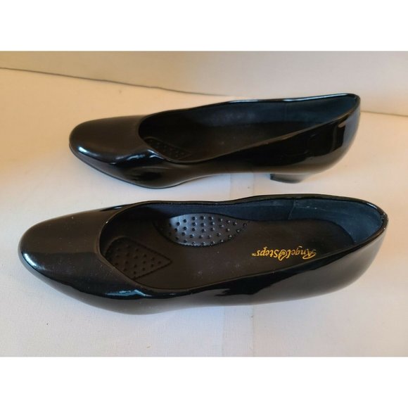 Angel Steps | Shoes | Angel Steps Womans Black Shoe W Heel Sz | Poshmark